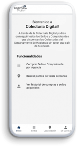 Colecturia Digital App|Compra de sellos y comprobantes en línea